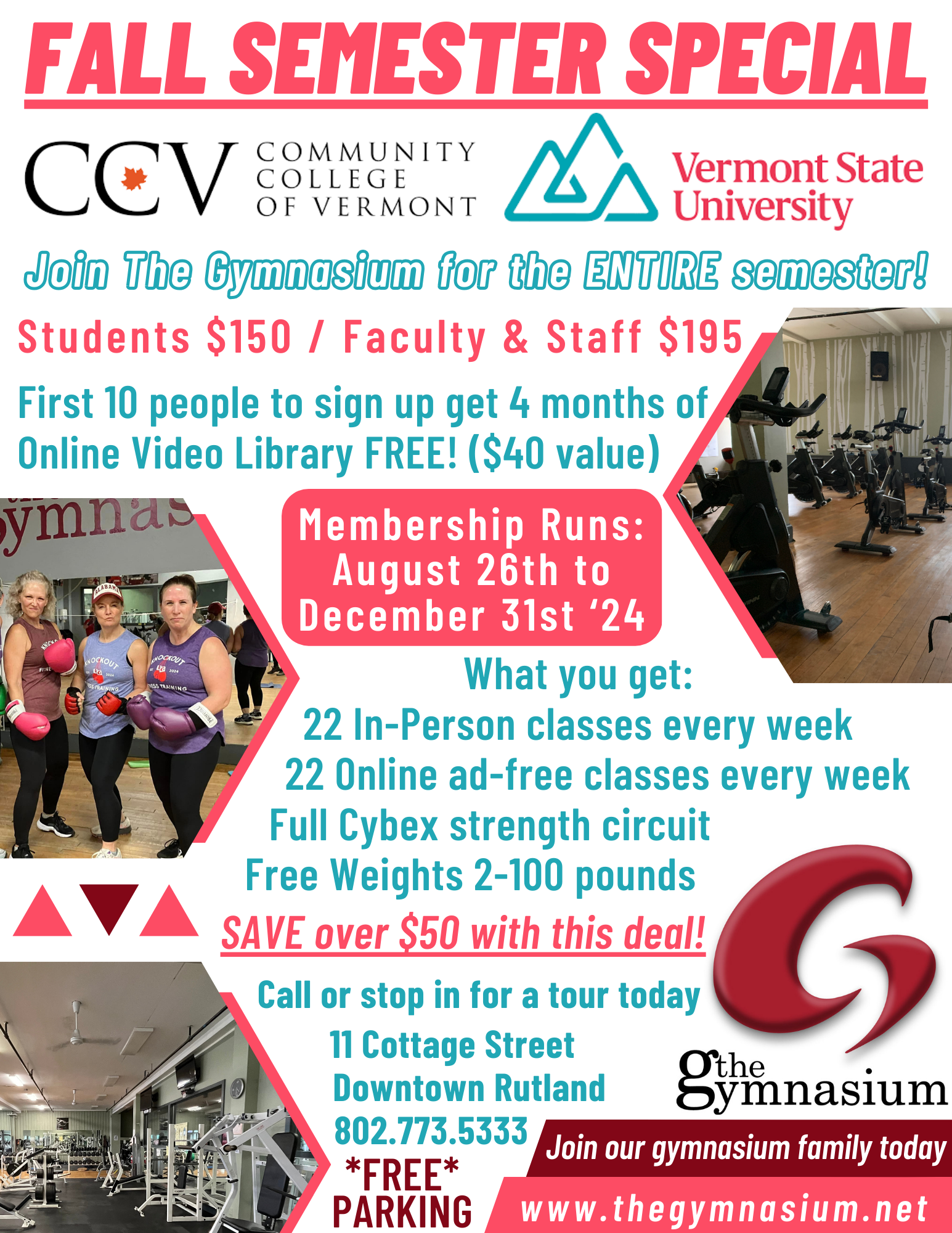 Downtown Community Fitness Center in Rutland, Vermont Home - The Gymnasium