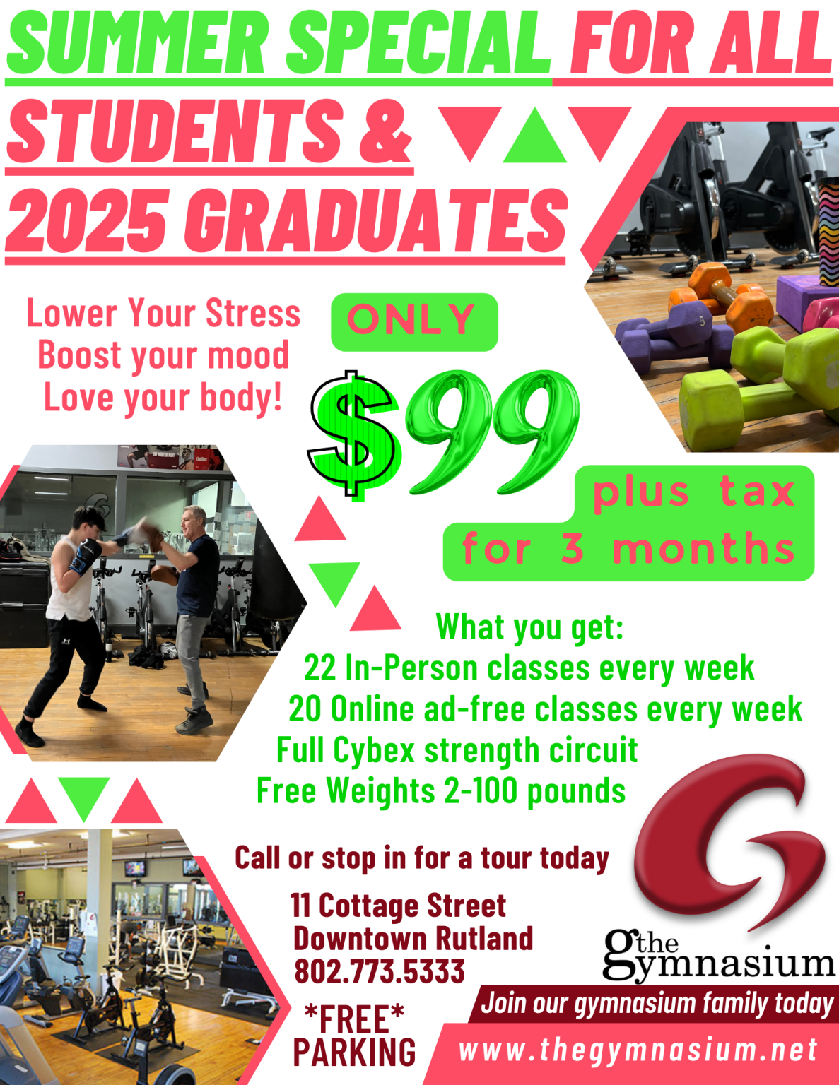 Downtown Community Fitness Center in Rutland, Vermont Home - The Gymnasium